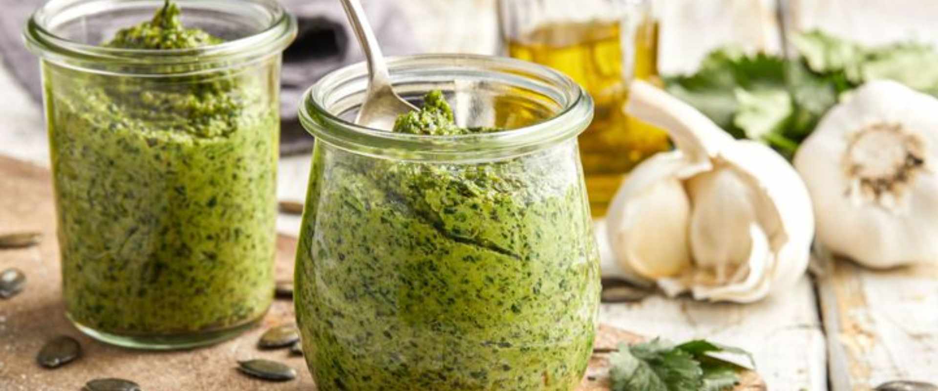 Delicious coriander pesto with pumpkin seeds - Vitalis Health Colon ...